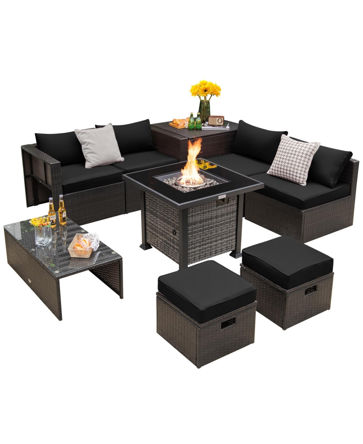 Click here for Outdoor 9 Pieces Patio Furniture Set with 50 000 B... prices