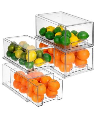 Sorbus 2 Pack Large Clear Stackable Pull-Out Drawers - Organization and ...