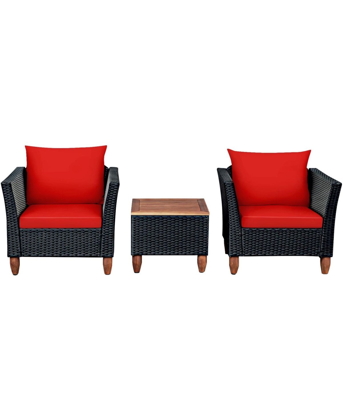 Click here for Gouun 3 Pieces Outdoor Patio Rattan Furniture Set... prices