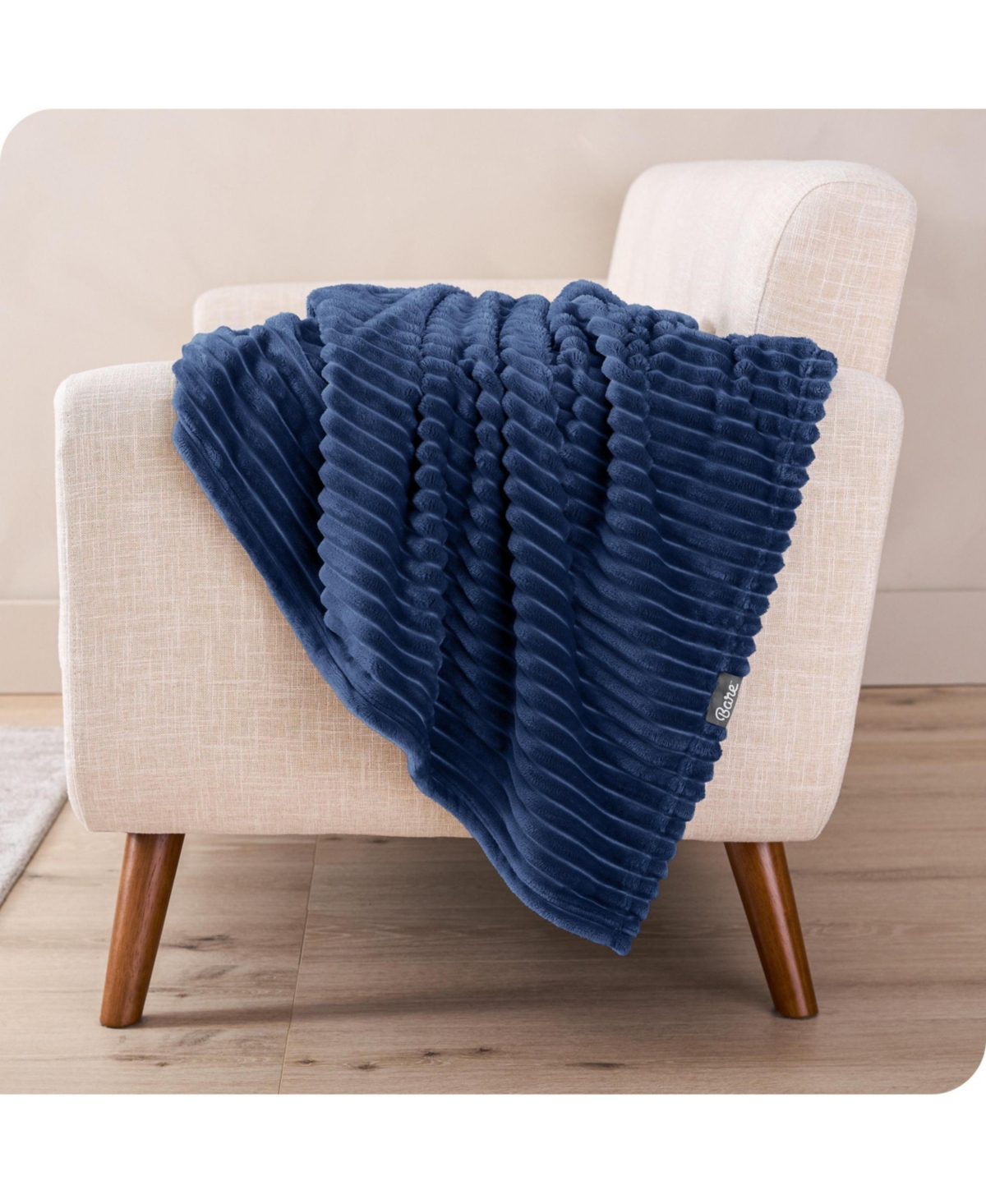 Click here for Bare Home Microplush Textured Blanket - Ribbed dar... prices