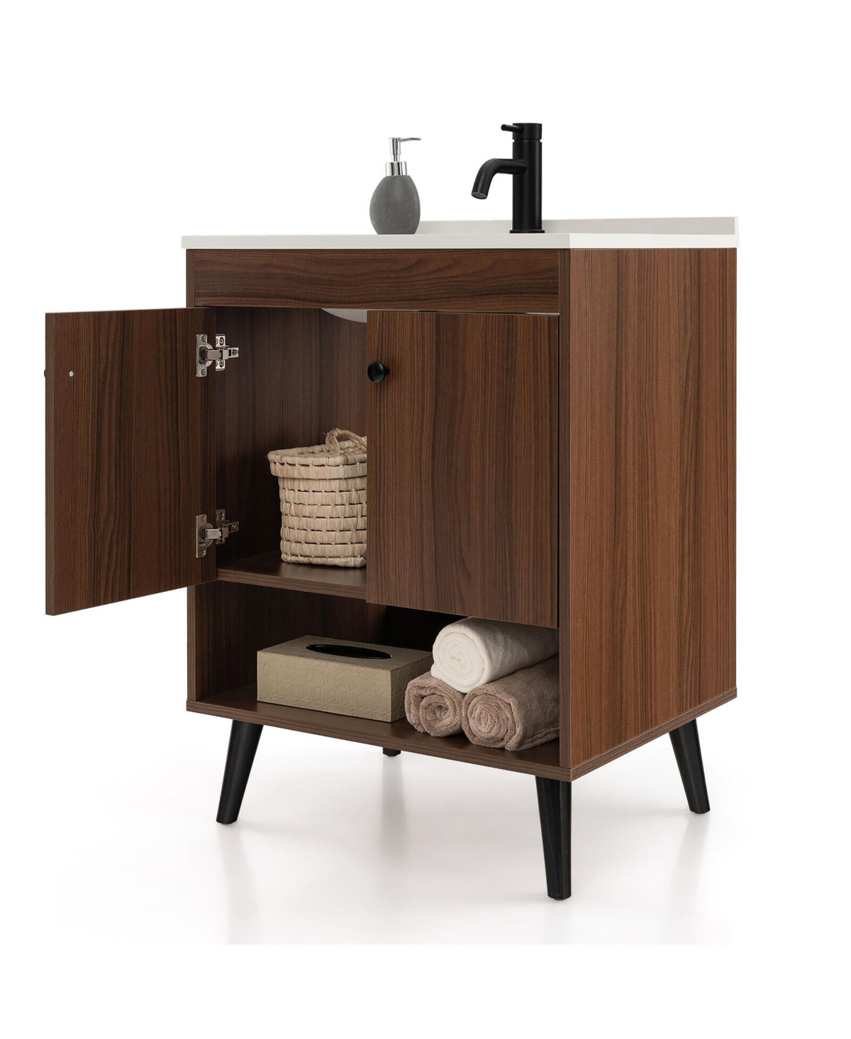 Click here for Gymax 25 Inch Wooden Bathroom Vanity Sink Combo wi... prices