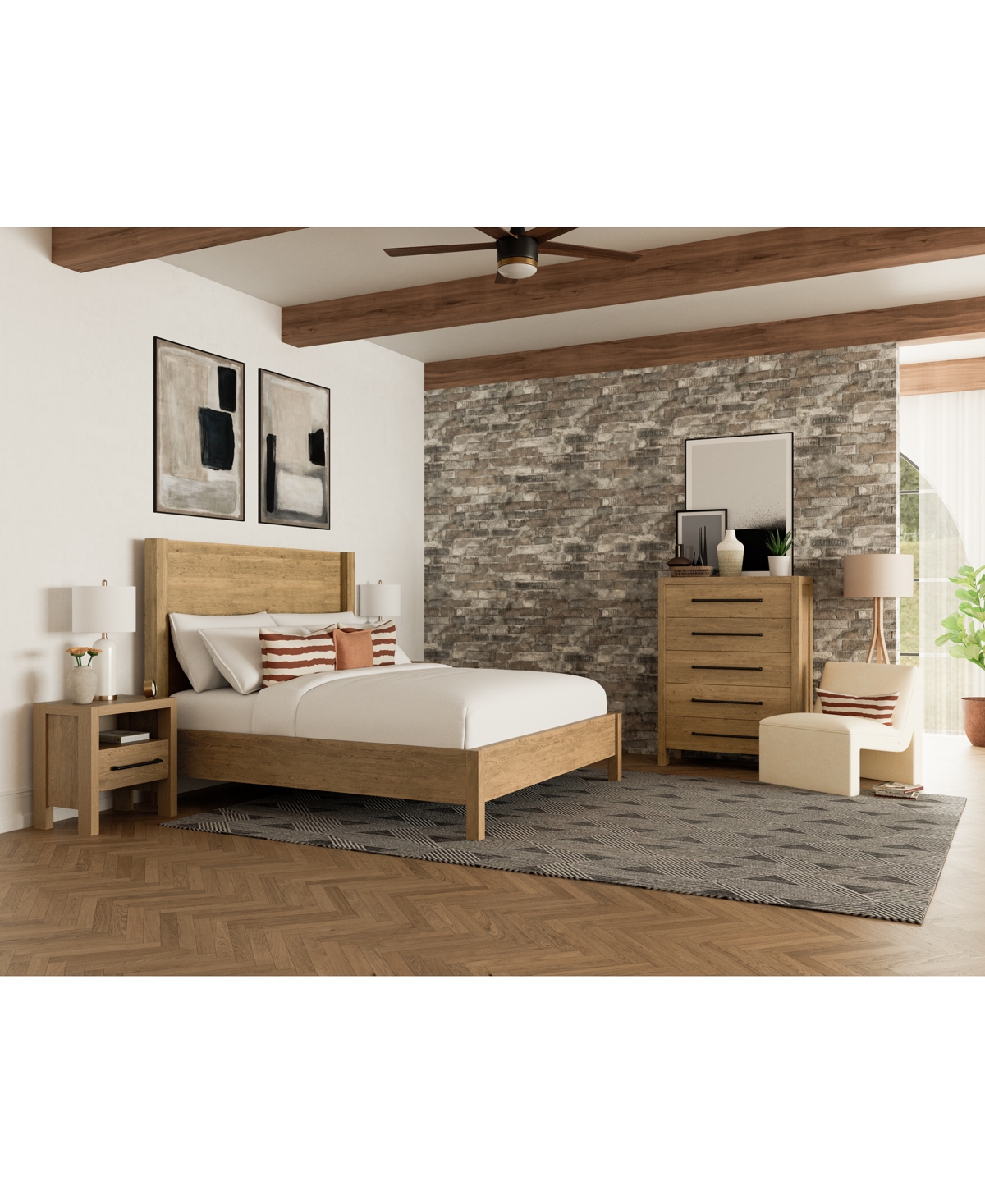 Click here for Davie King 3-Pc. Set (Panel Bed  Chest & 1-Drawer... prices