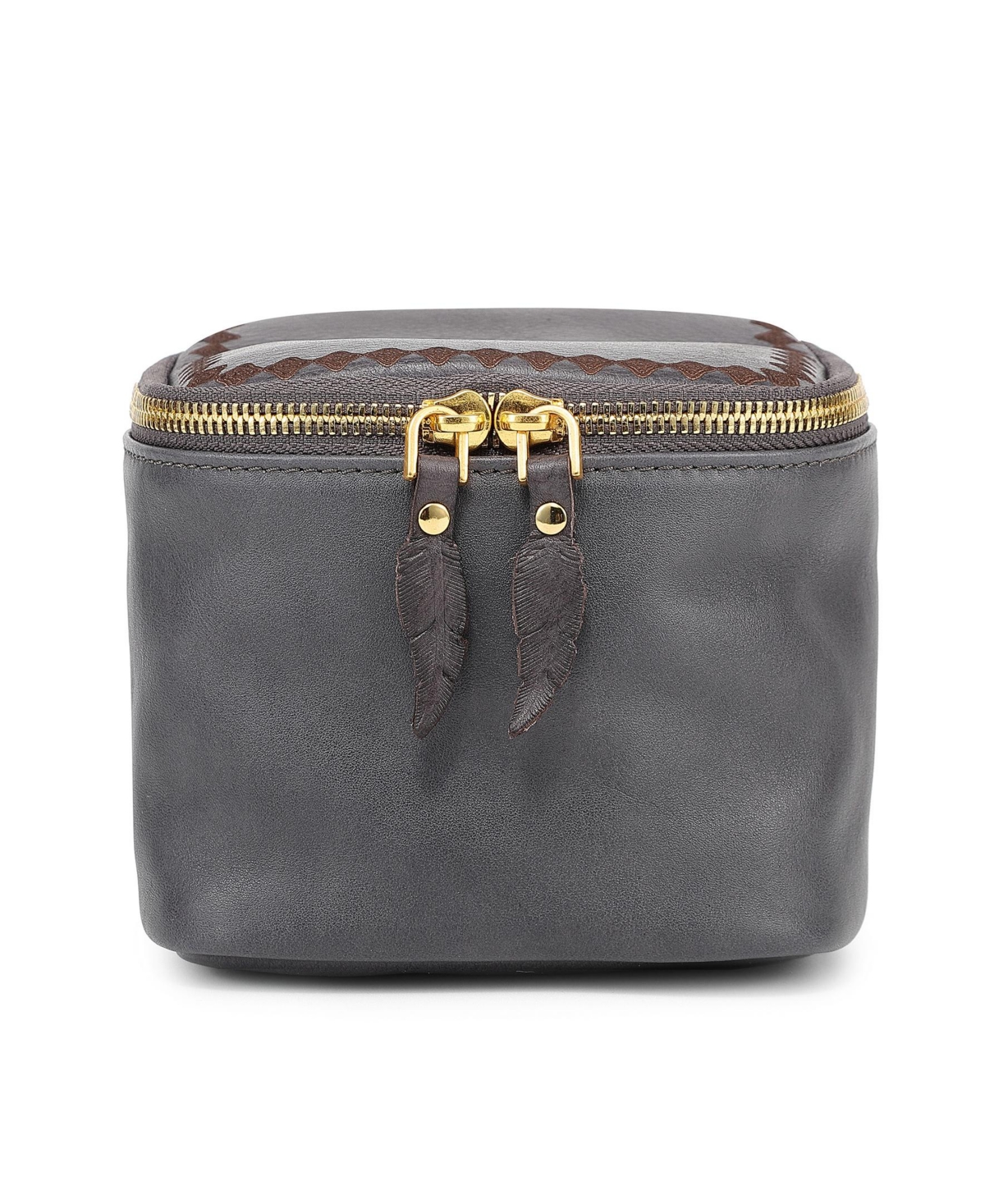 Click here for Celosia Cube Leather Jewelry Case - Slate prices