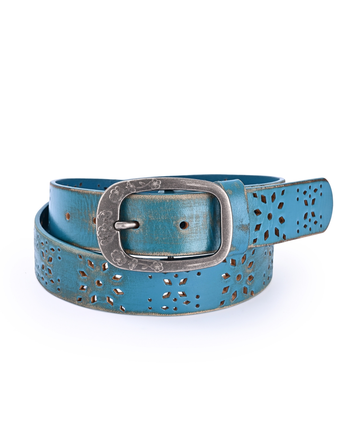 Click here for Old Trend Womens Blooming Crocus Leather Belt - Tu... prices