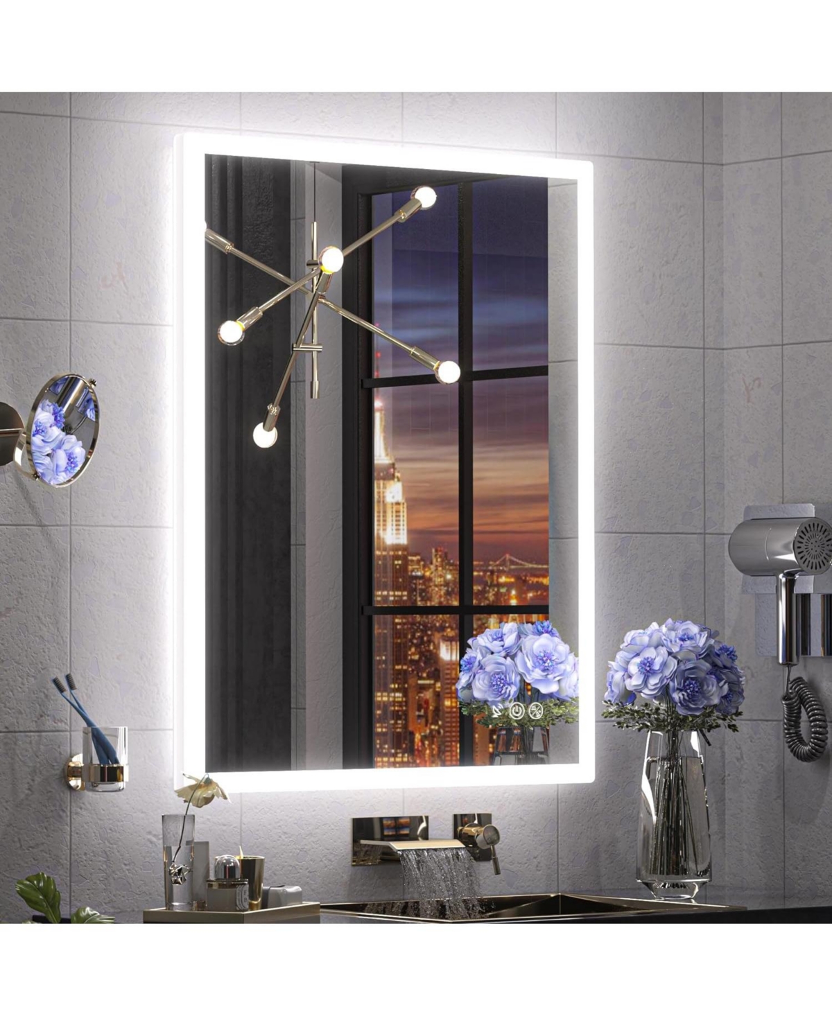 Click here for keonjinn Frontlit & Backlit Led Bathroom Vanity Mi... prices