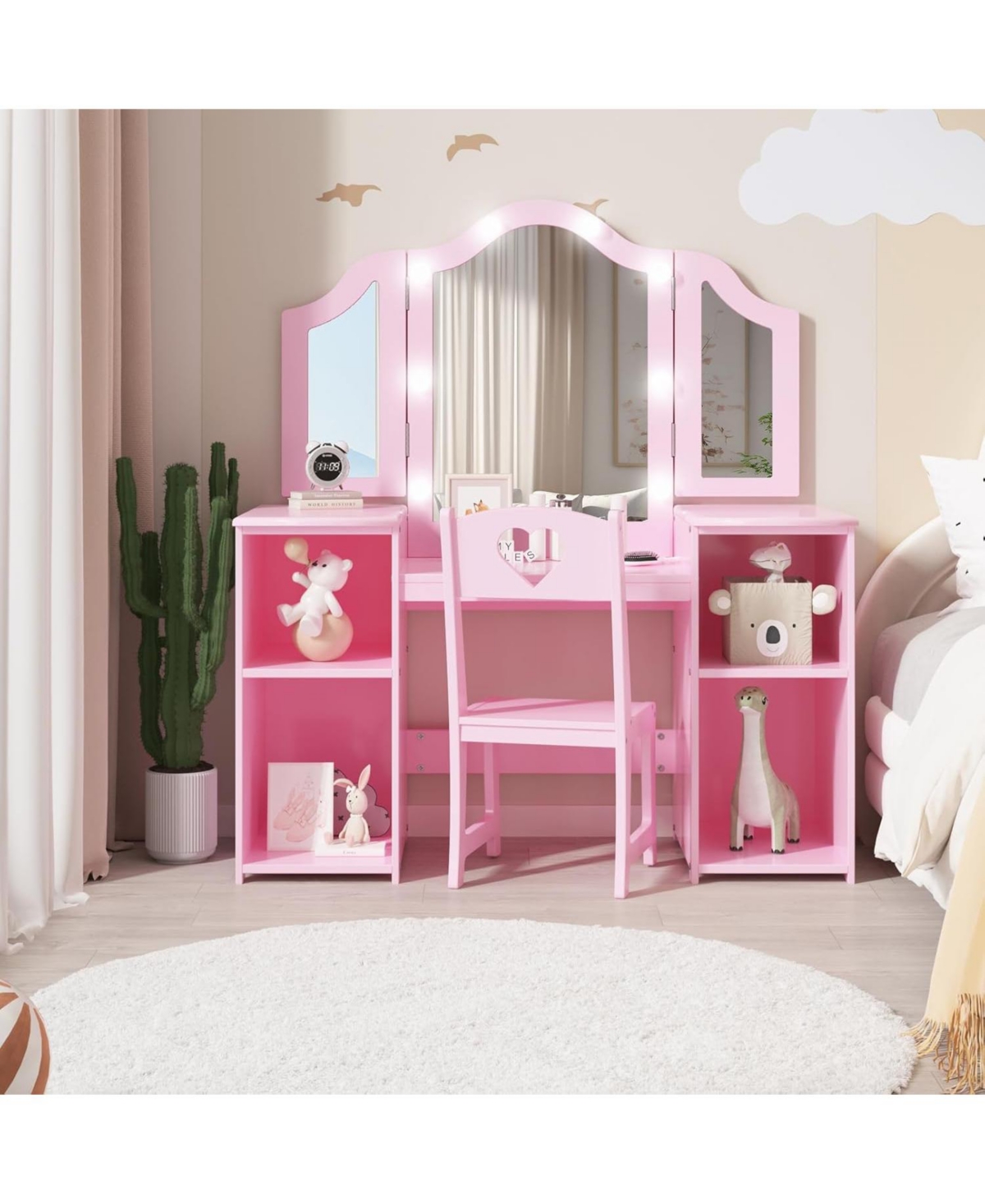 Click here for gaomon Kids Vanity Set  2-in-1 Princess Makeup Tab... prices