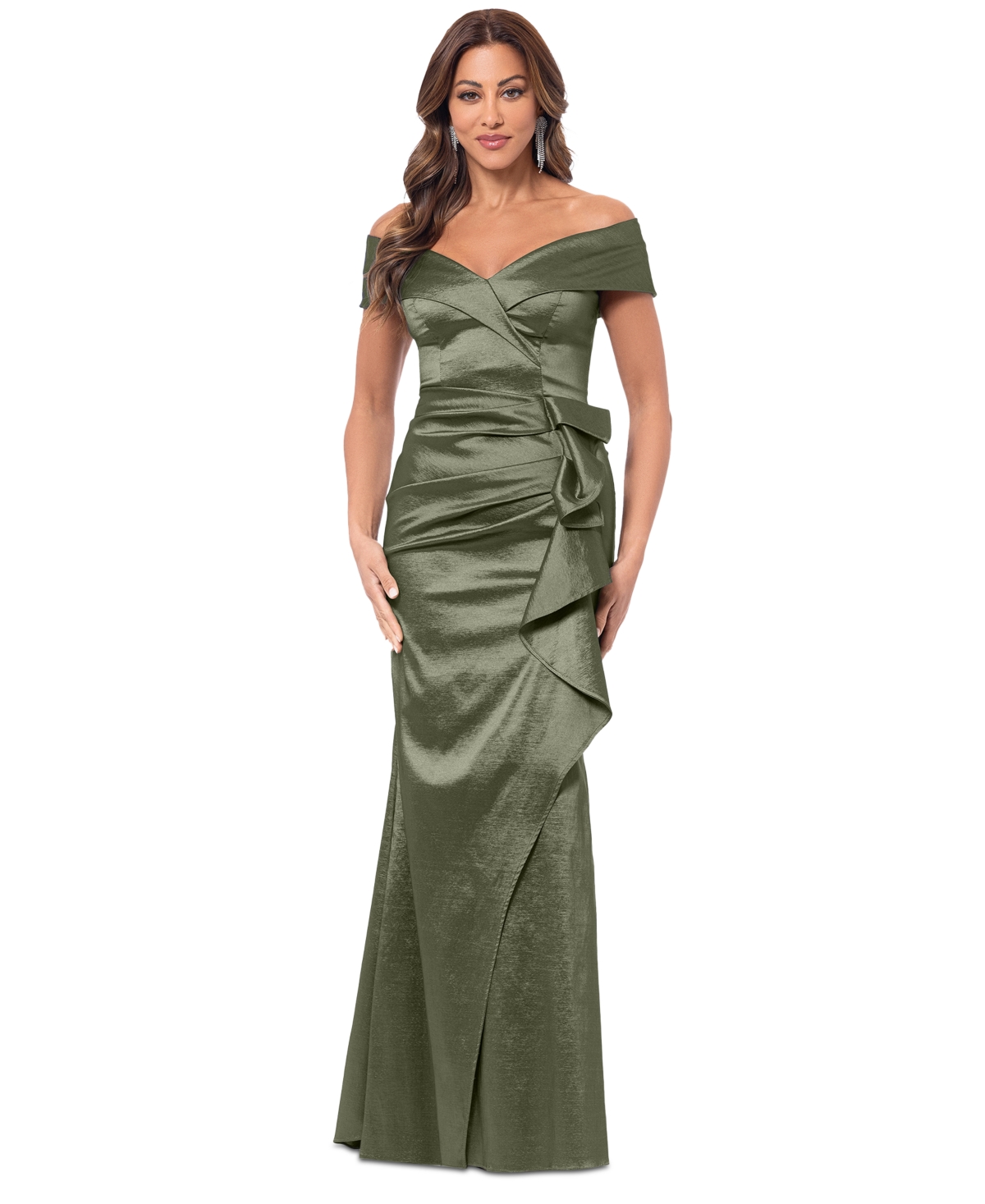 Click here for Xscape Womens Taffeta Off-The-Shoulder Sweetheart... prices