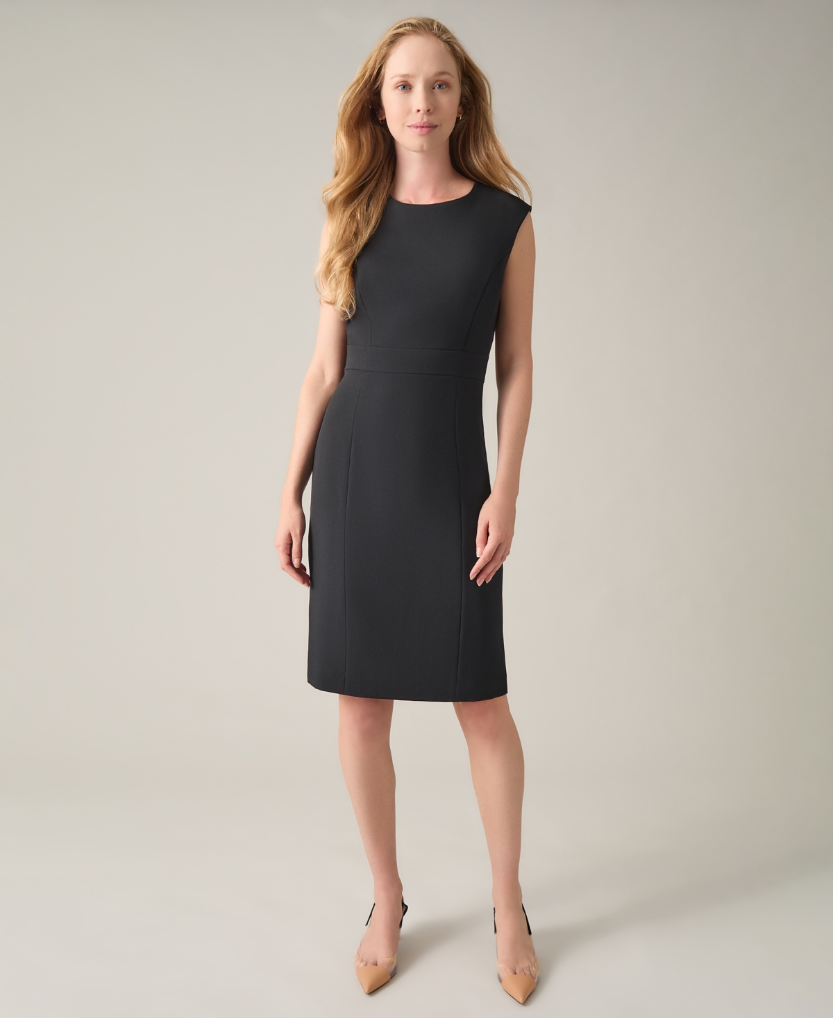 Click here for Kasper Petite Sleeveless Crew-Neck Sheath Dress -... prices