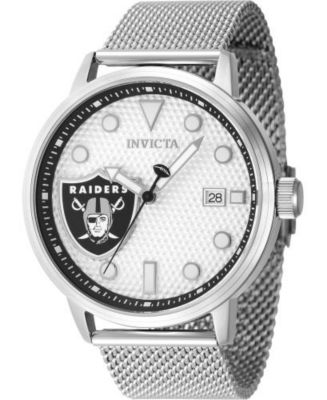Invicta Men's 47970 NFL Las Vegas Raiders Quartz 3 Hand Silver Dial ...