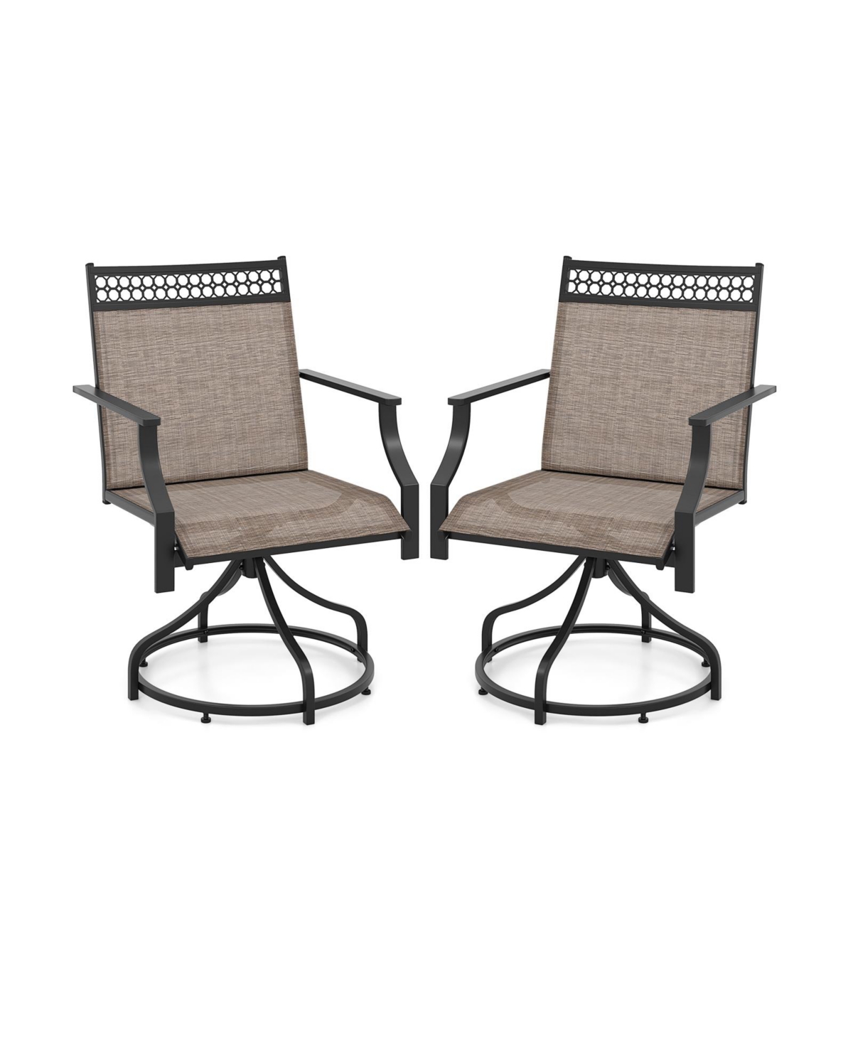 Click here for Gouun Patio Swivel Dining Chairs Set of 2 with Hea... prices