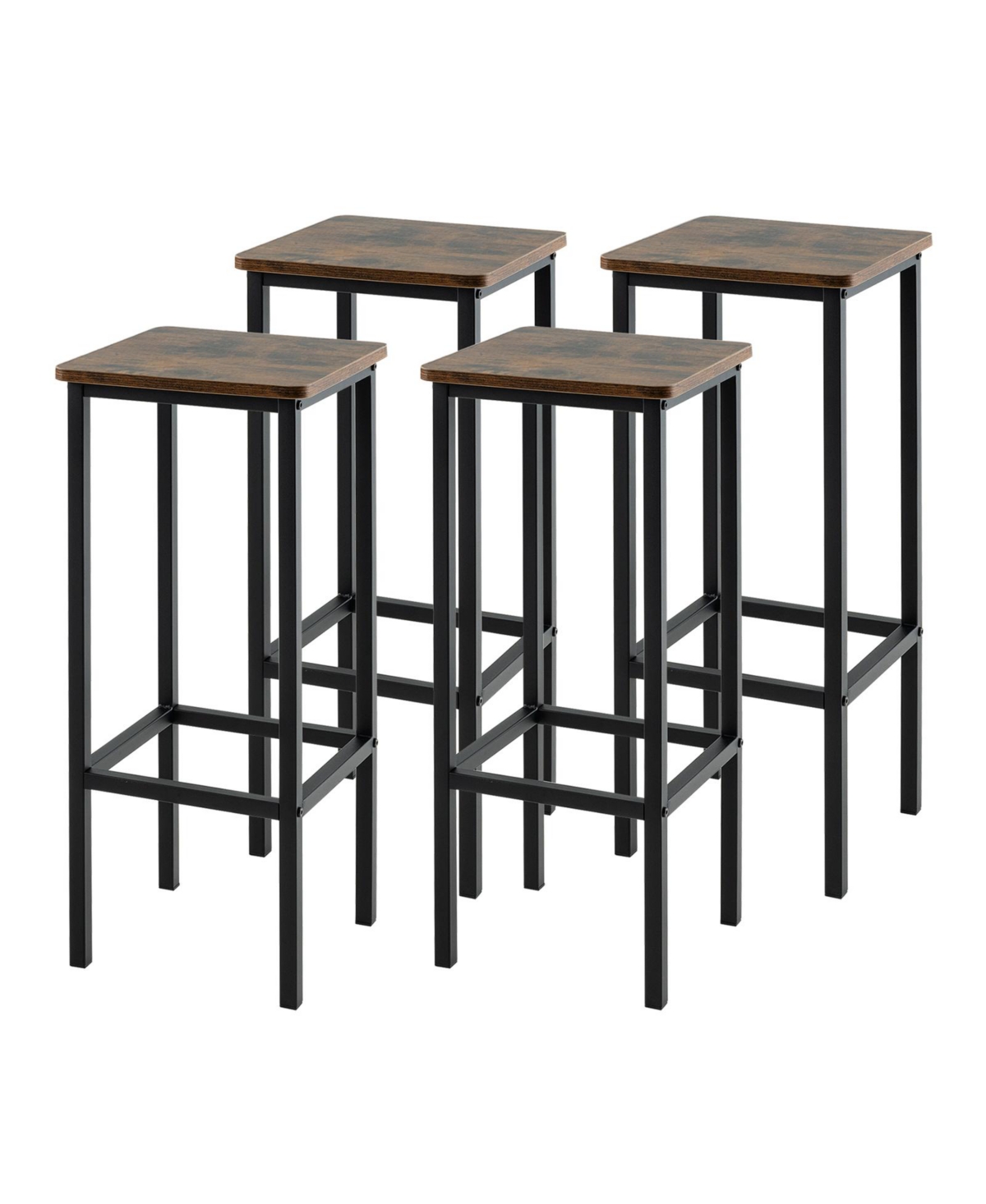 Click here for Gouun Set of 4 Bar Stool Set with Metal Legs and F... prices