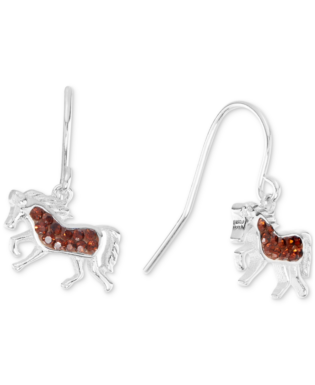Click here for Color Crystal Horse Drop Earrings (1 ct. t.w.) in... prices