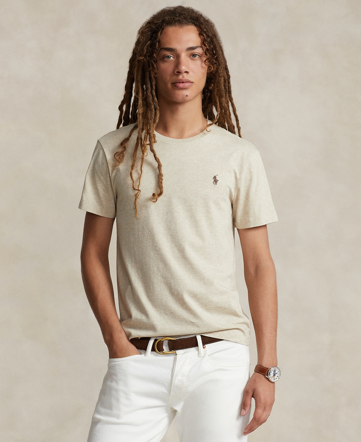 Polo Ralph Lauren Mens Classic Fit Crew Neck T-Shirt - Gray
