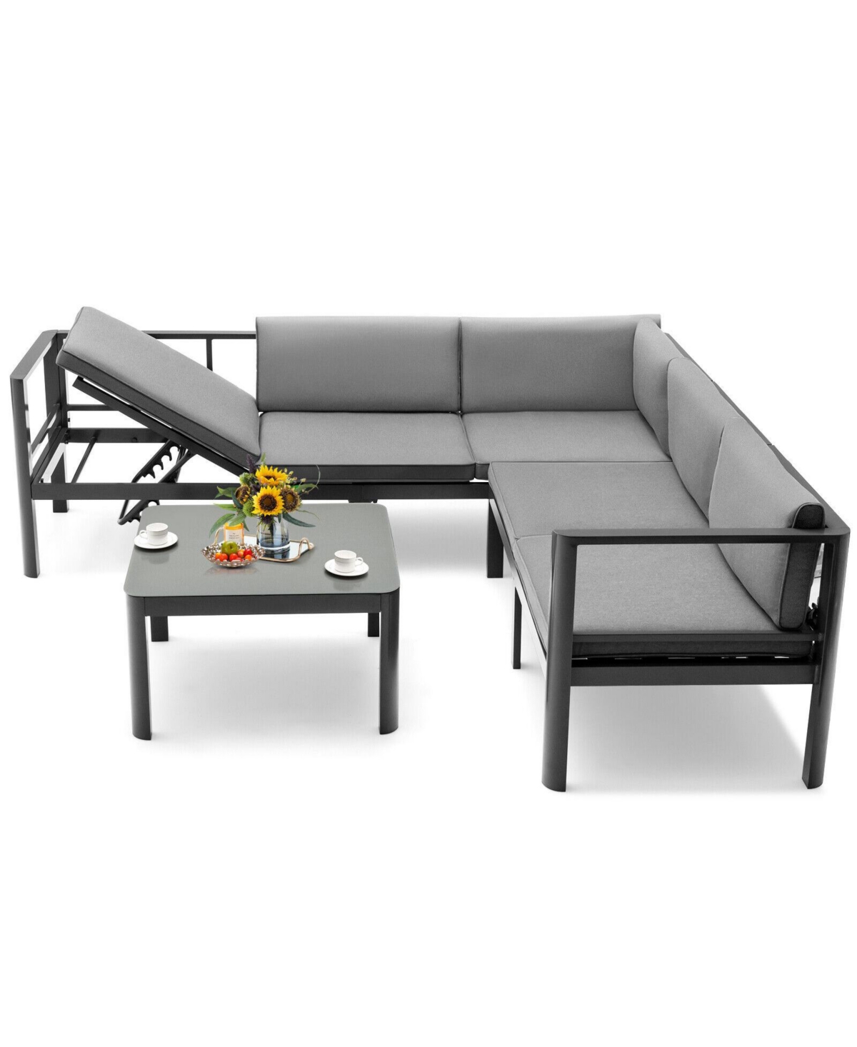 Click here for 3 Pieces Aluminum Patio Furniture Set with 6-Level... prices