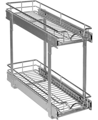 Florida Brands Pull Out Cabinet Organizer 2 Tier with Chrome Finish 8.5 ...