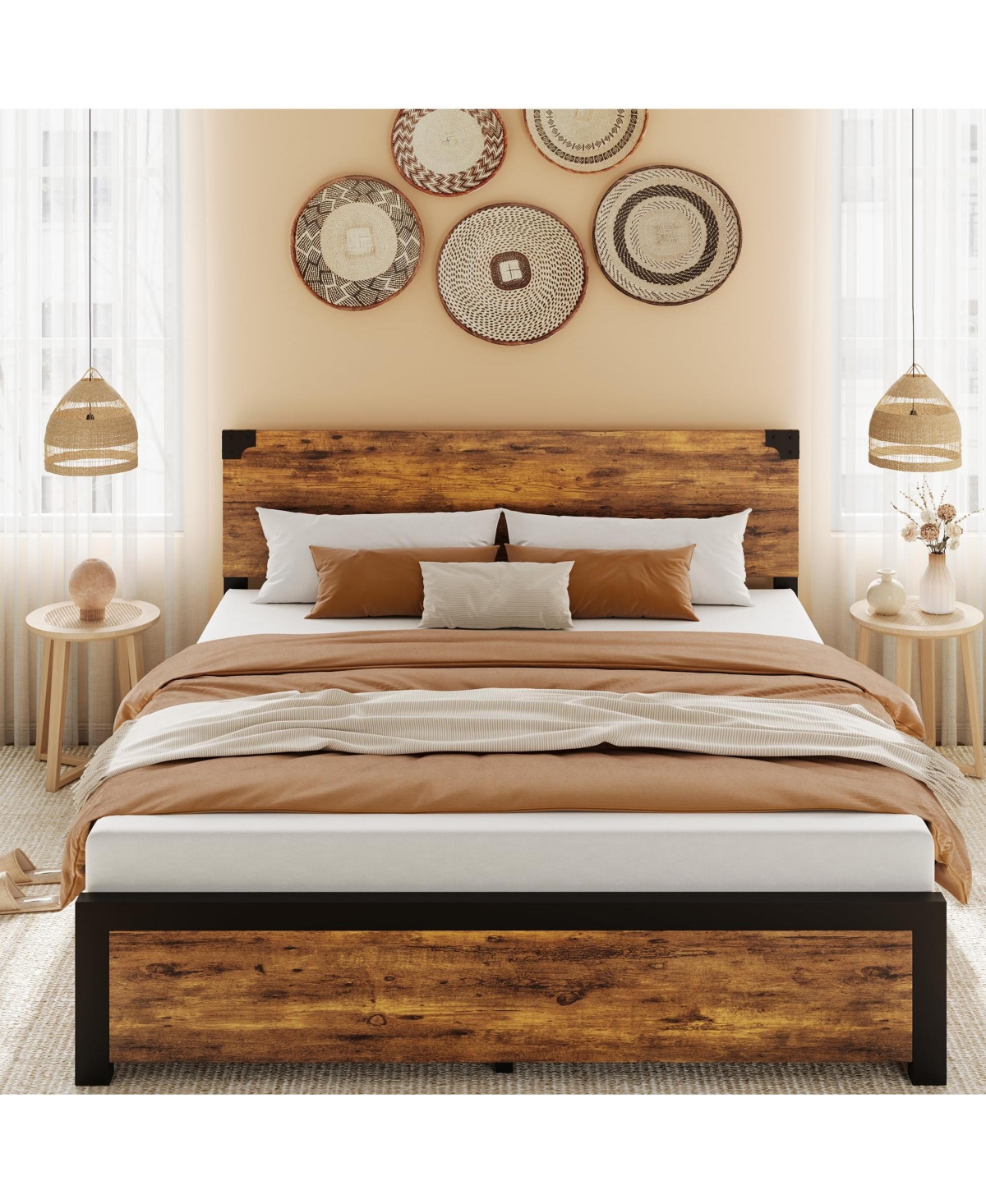Click here for gaomon Full Bed Frame  Platform Full Size Bed Fram... prices