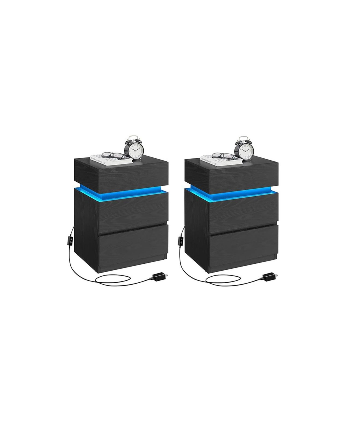 Click here for Slickblue Modern Nightstand with Led Lights Adjust... prices