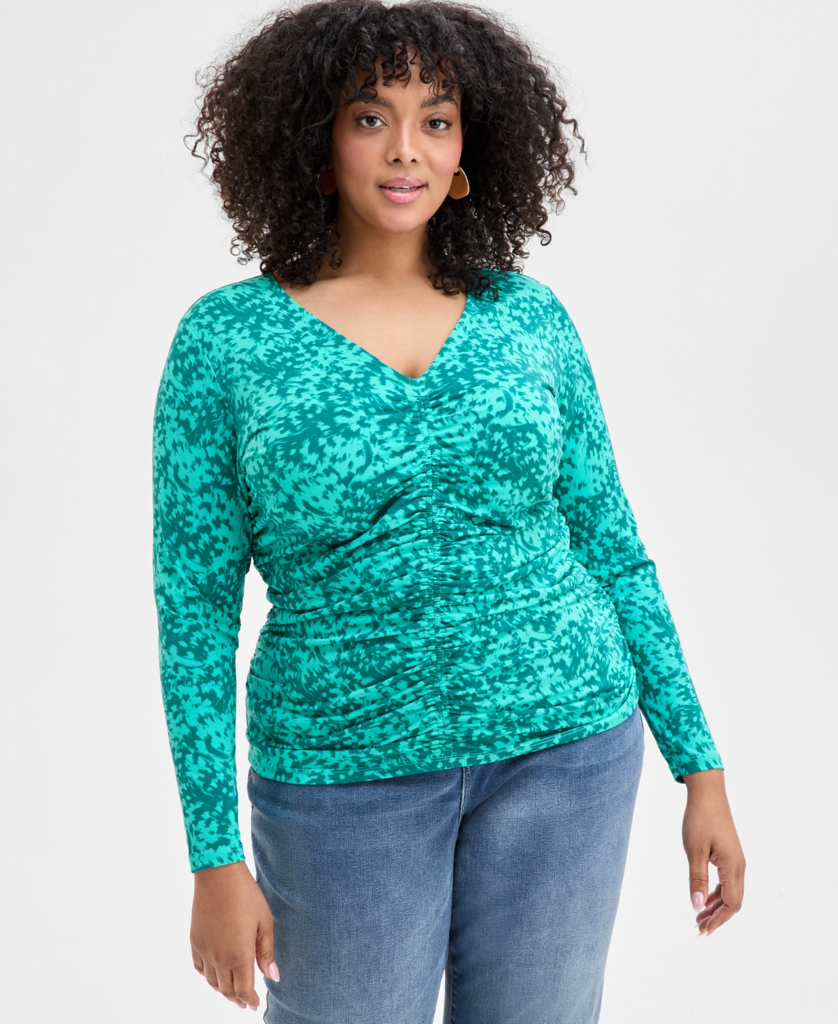 Click here for I.n.c. International Concepts Plus Size Ruched Fro... prices