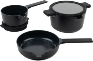 Alva Neat 5-Piece Nesting Cookware Set – Stackable Nonstick Pots & Pans ...