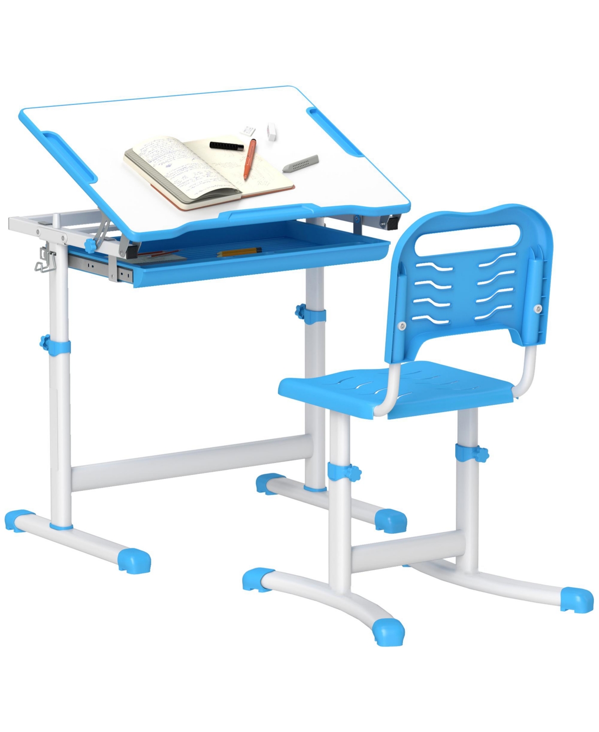 Click here for Qaba Height Adjustable Kids Desk and Chairs Set wi... prices