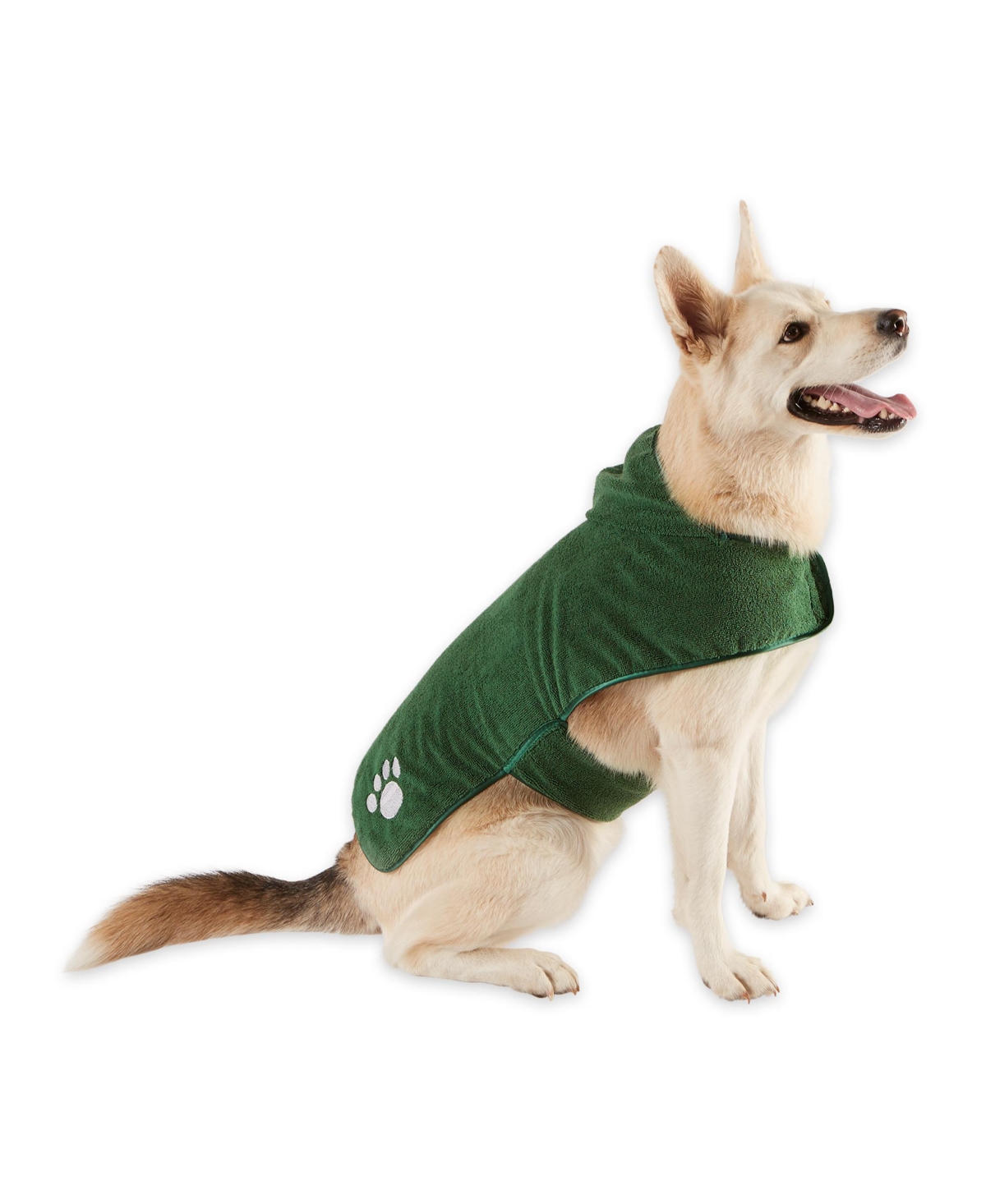 Click here for Bone Dry Terry Microfiber Pet Robe Embroidered Paw... prices