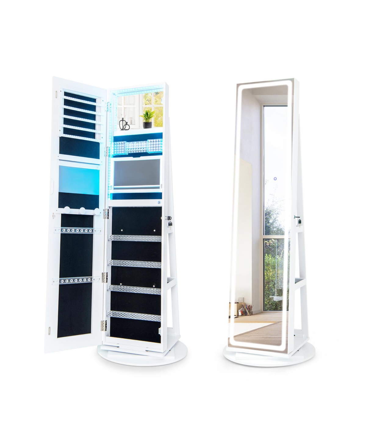 Click here for Gouun Standing Jewelry Cabinet with Adjustable Led... prices