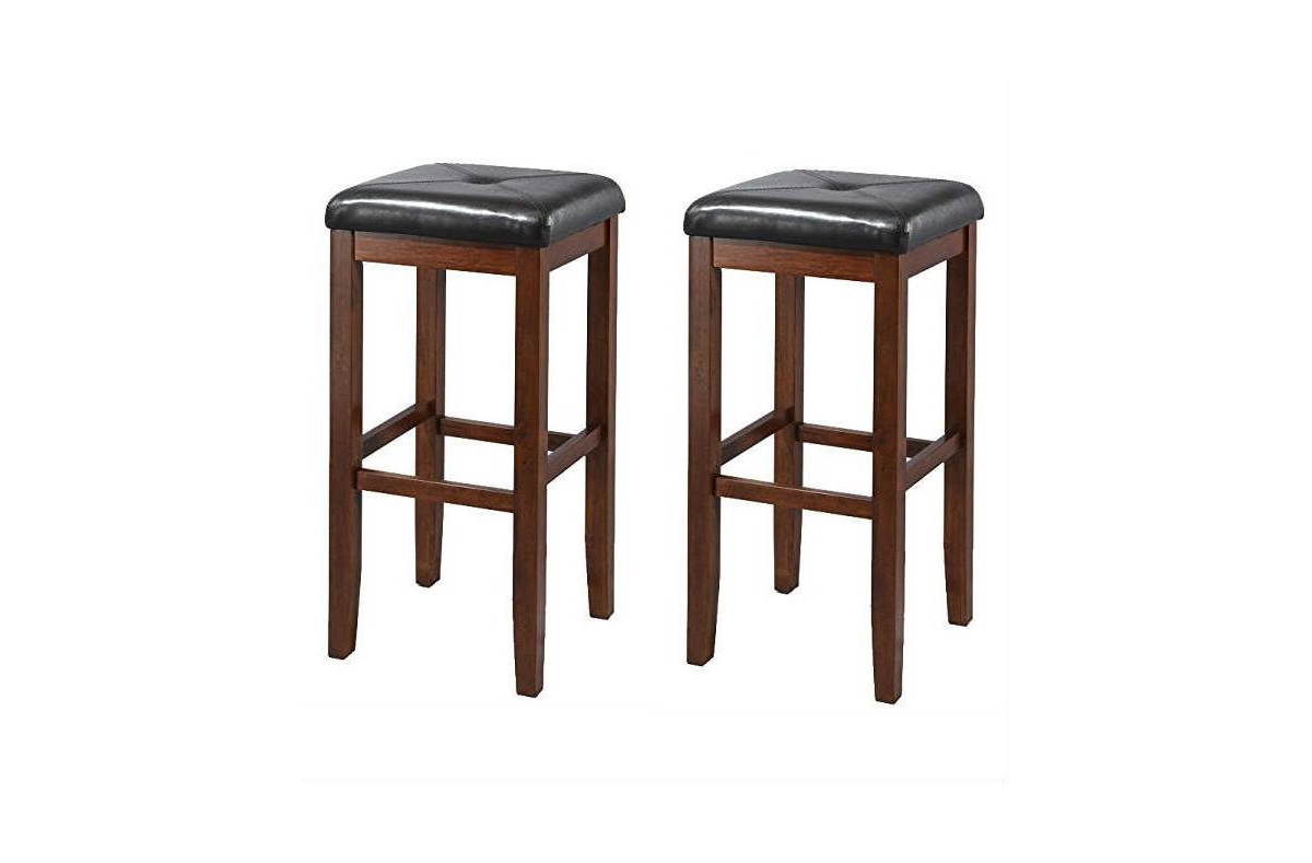 Click here for Set of 2 Vintage Mahogany Bar Stools with Upholste... prices