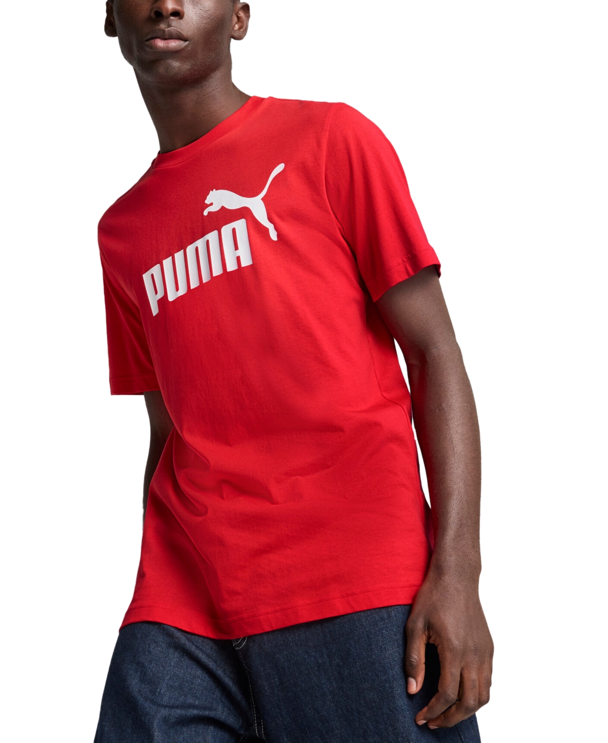 Click here for Puma Mens Essential Logo T-Shirt - Red prices