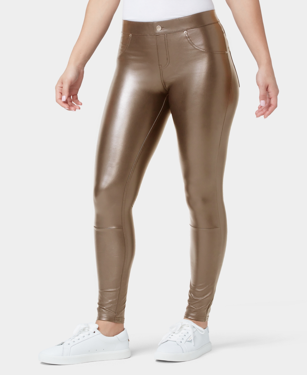 Click here for Hue Womens Faux-Leather Leggings - Tobacco Brown prices