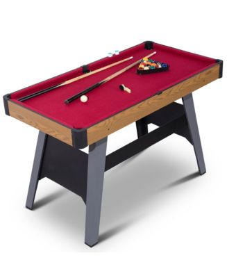 SUGIFT 4 Ft Pool Table, Portable Billiard Table with 2 Cue Sticks, Full ...