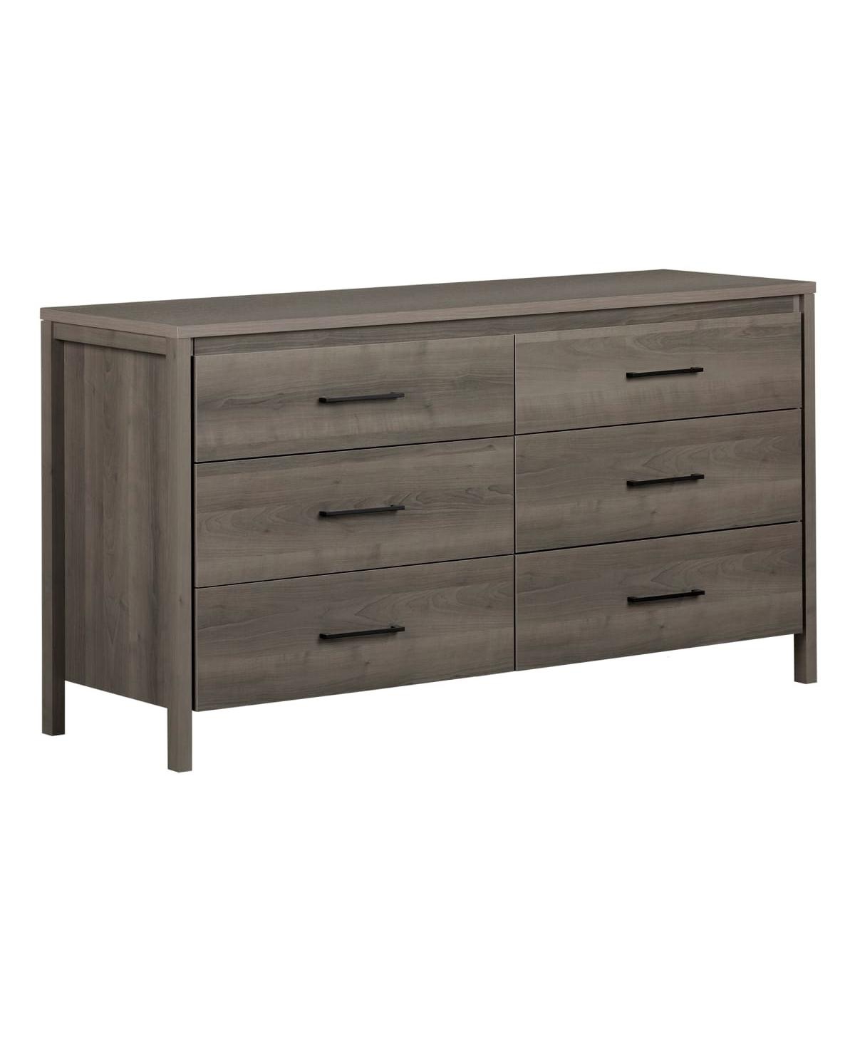 Click here for Slickblue Modern 6 Drawer Double Dresser - Grey prices