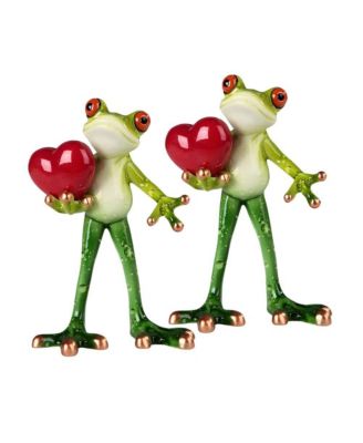 FC Design "2-PC Gift Set" 6"H Lovely Tree Frog with Red Heart Statue ...