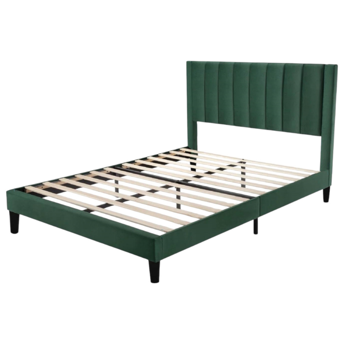 Click here for Velvet Platform Bed Frame with Headboard –... prices