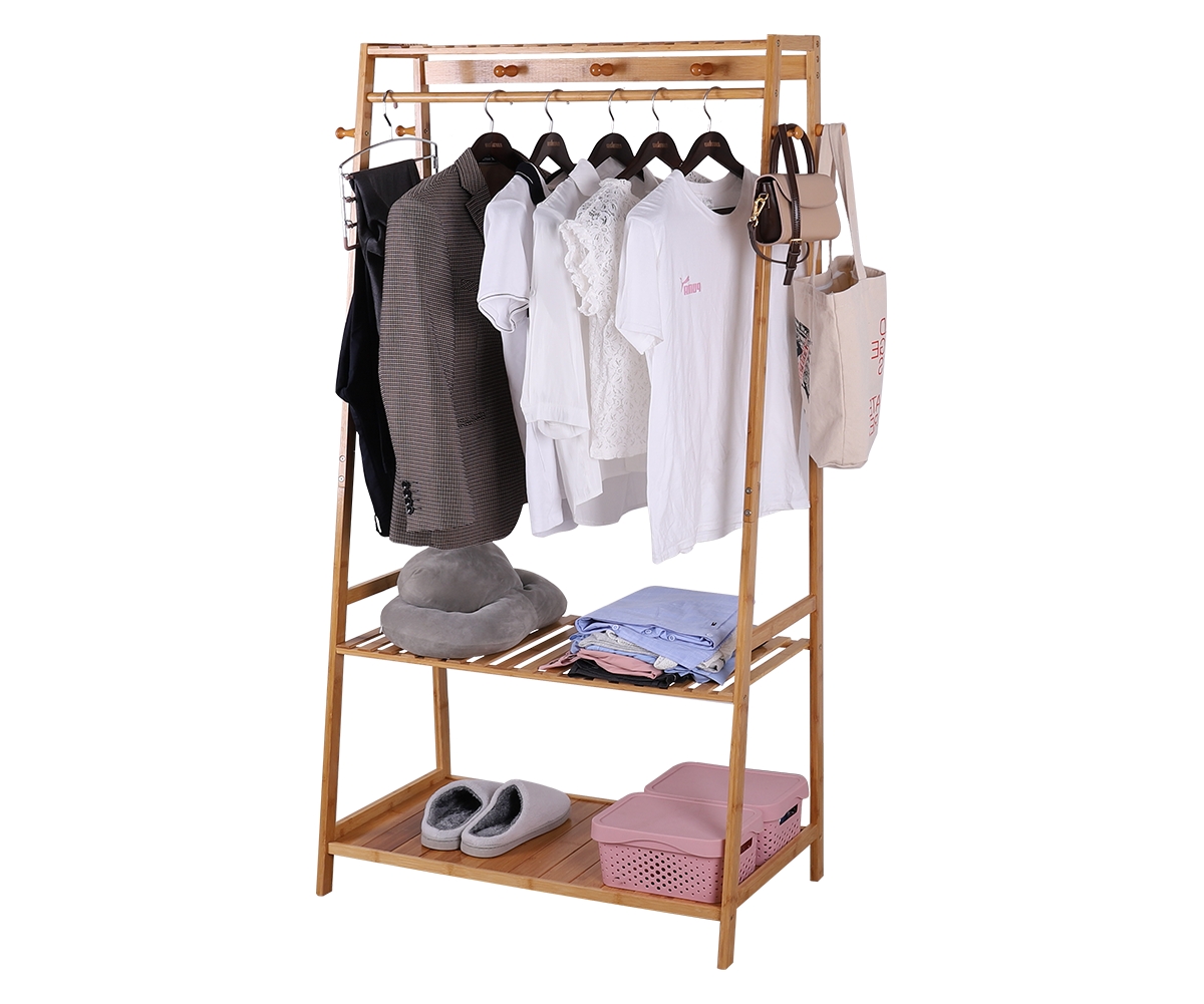 Click here for Unho Bamboo Clothes Rail Stand: Garments Storage R... prices