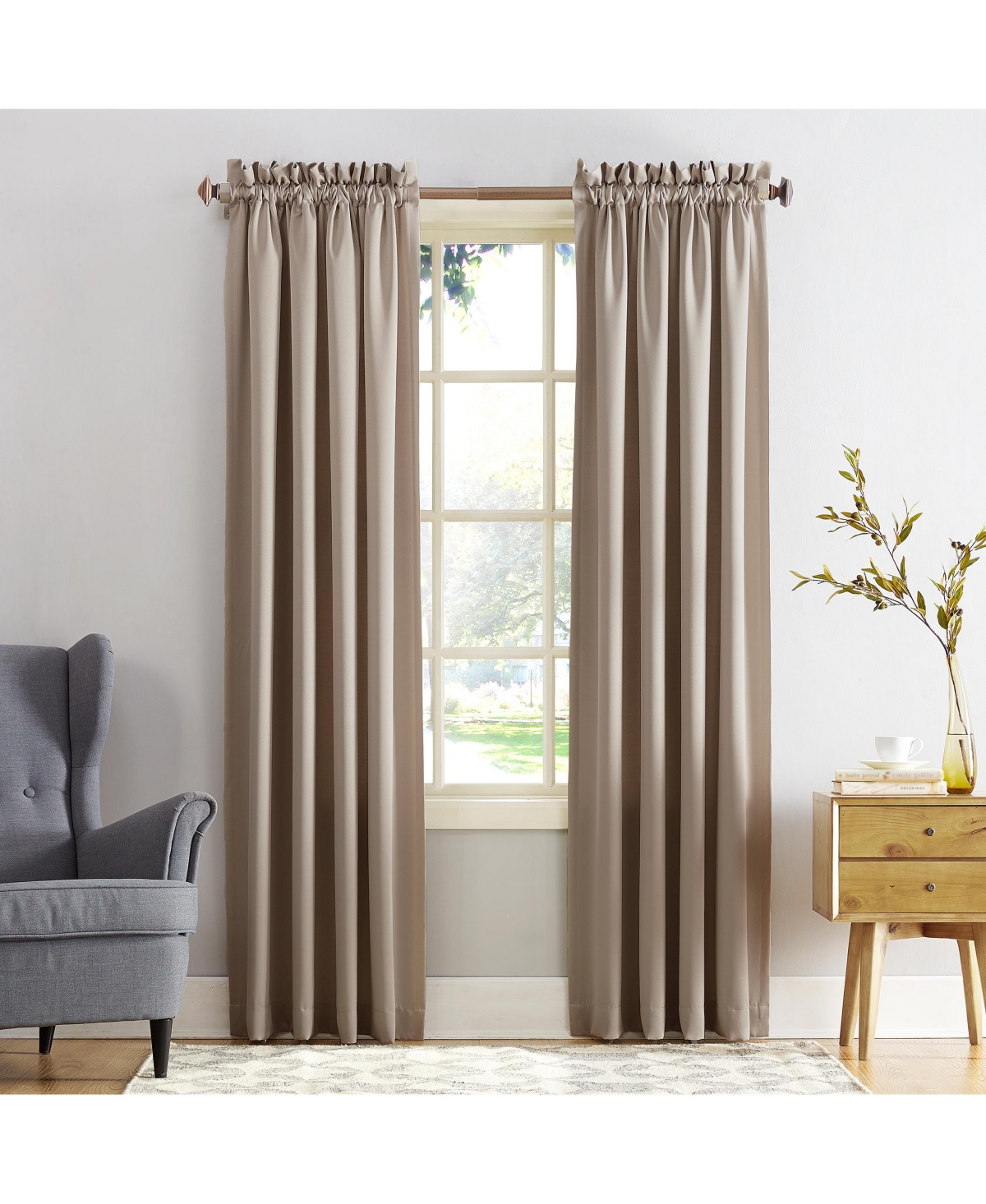 Click here for Grant Room Darkening Rod Pocket Curtain Panel - St... prices