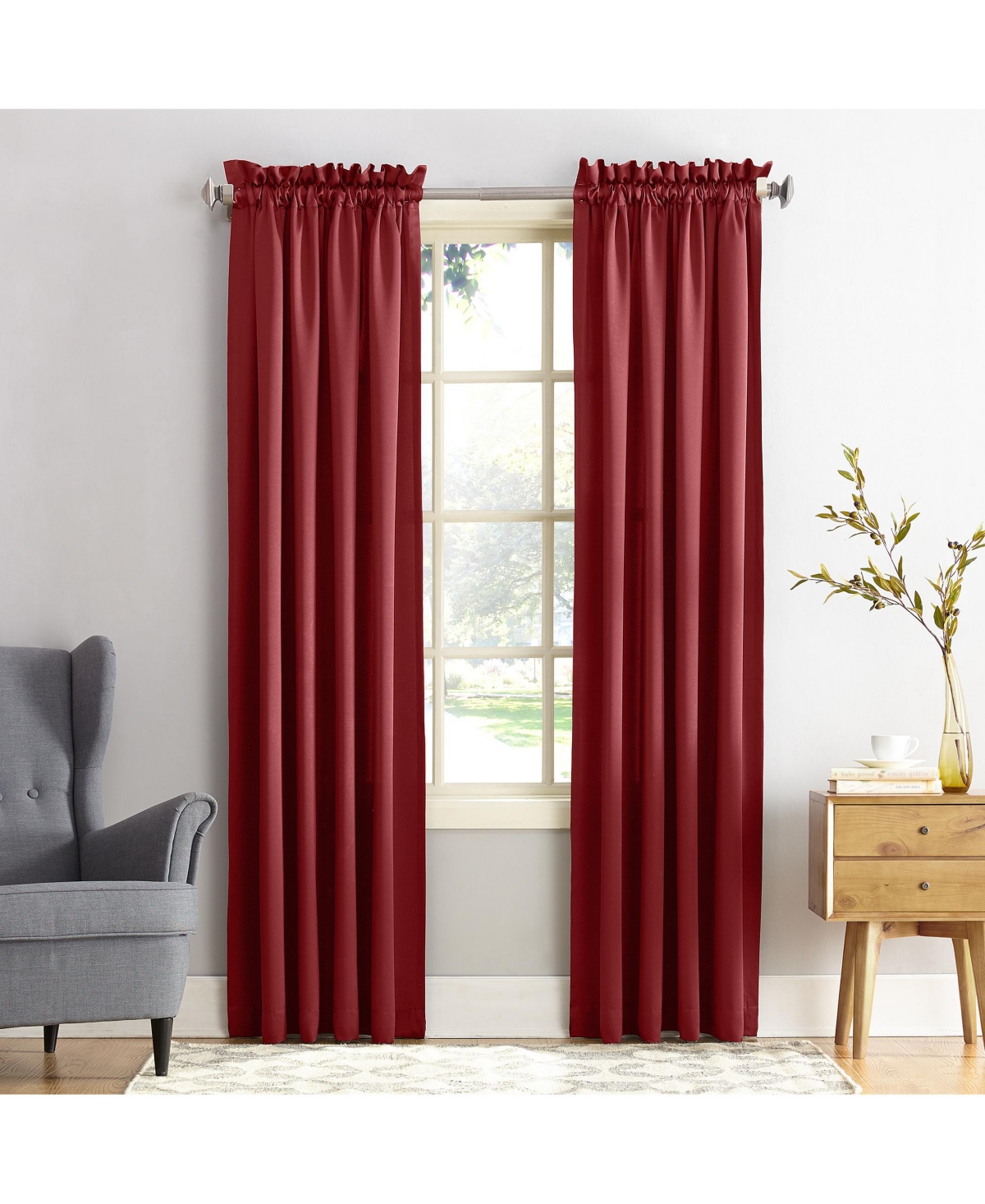 Click here for Grant Room Darkening Rod Pocket Curtain Panel - Br... prices