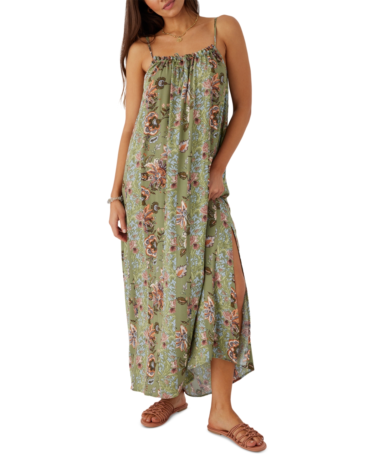 Click here for ONeill Juniors Danyka Side-Slit Sleeveless Maxi Dr... prices