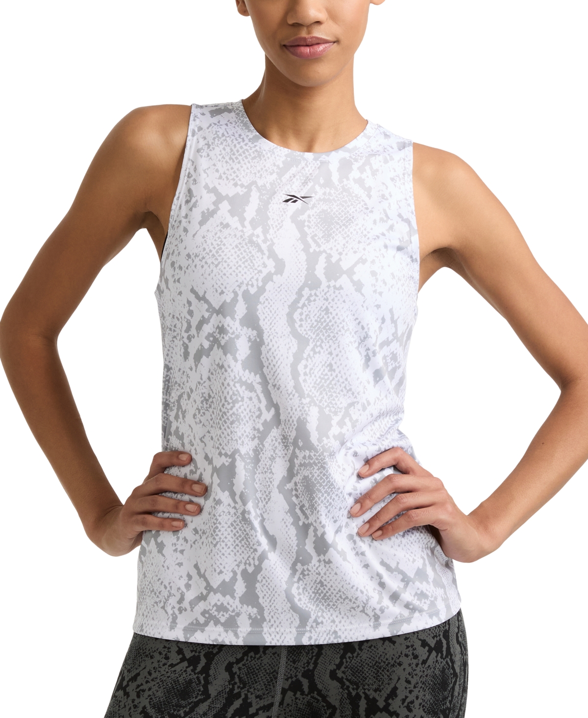 Click here for Reebok Womens Snake-Print Performance Tank Top - W... prices
