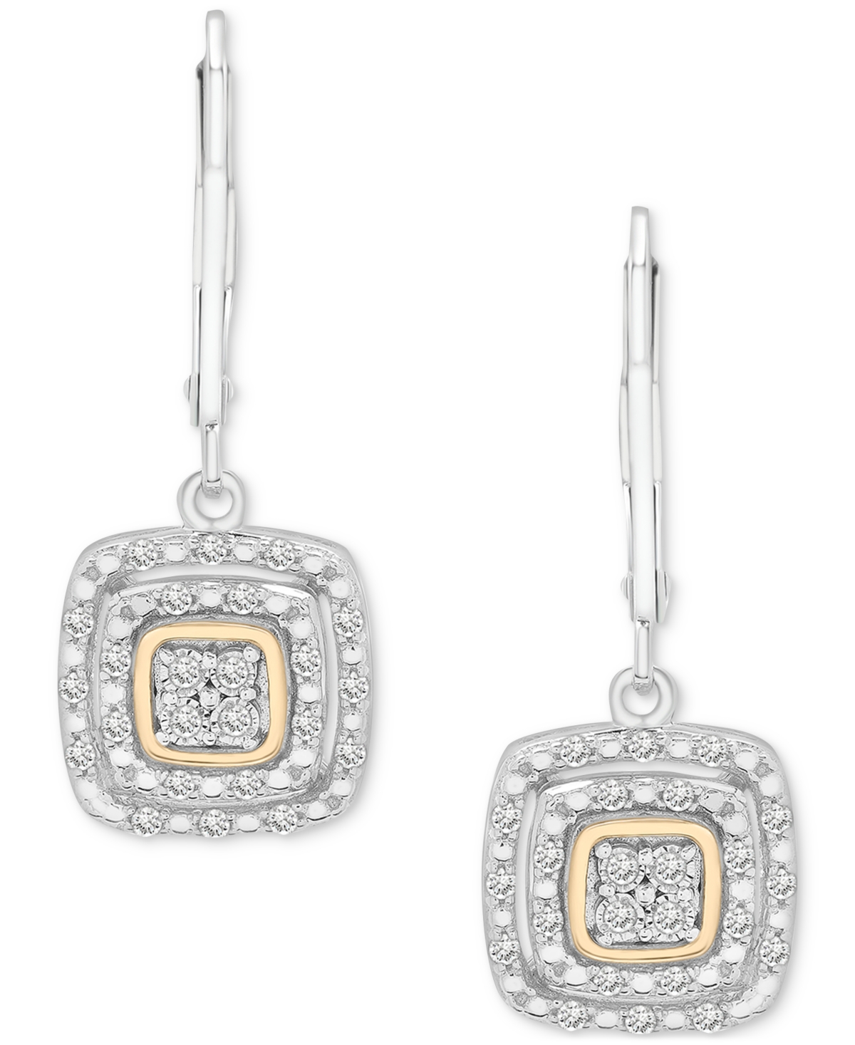 Click here for Diamond Cushion Drop Earrings (1/4 ct. t.w.) in St... prices