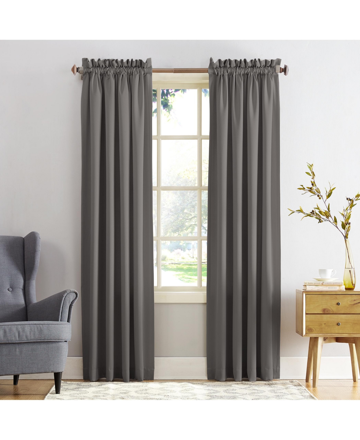 Click here for Grant Room Darkening Rod Pocket Curtain Panel - St... prices