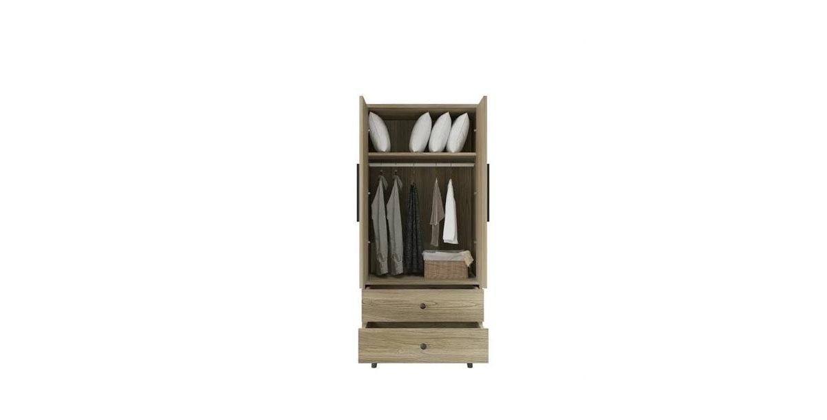 Click here for Slickblue Mid-Century 2-Door Armoire Wardrobe Cabi... prices