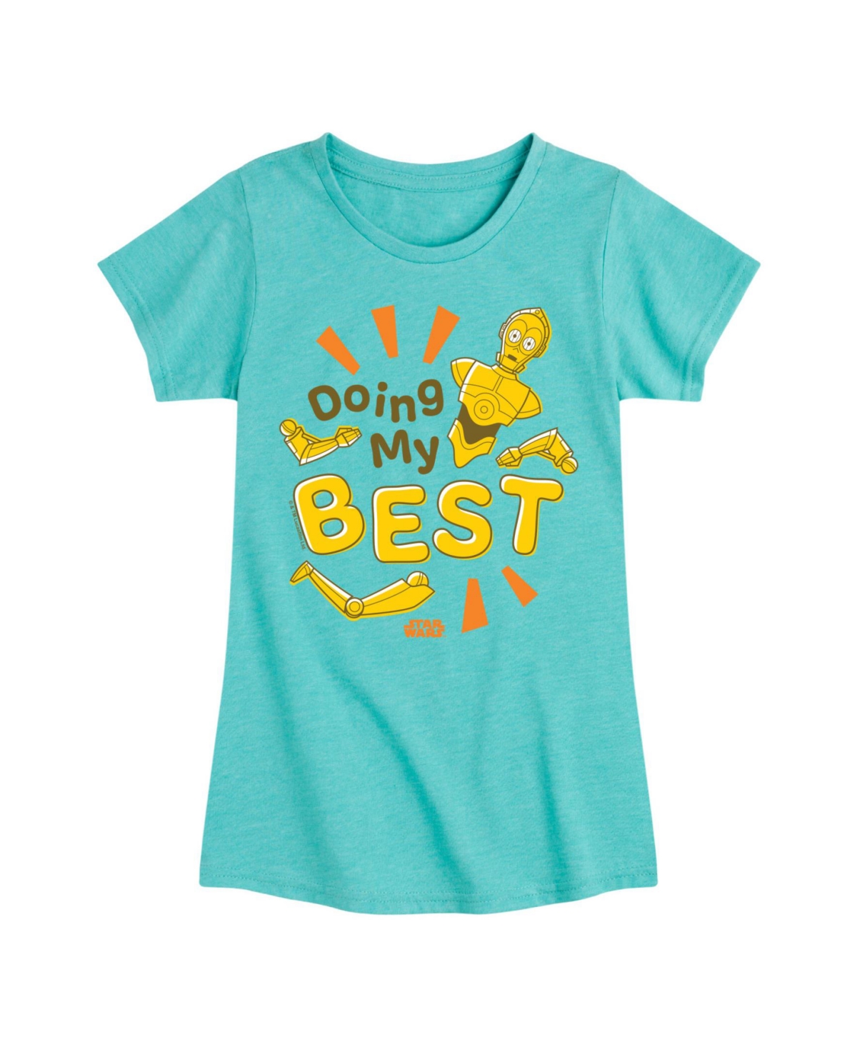 Click here for Star Wars Big Girls Doing My Best Tee - Blue prices