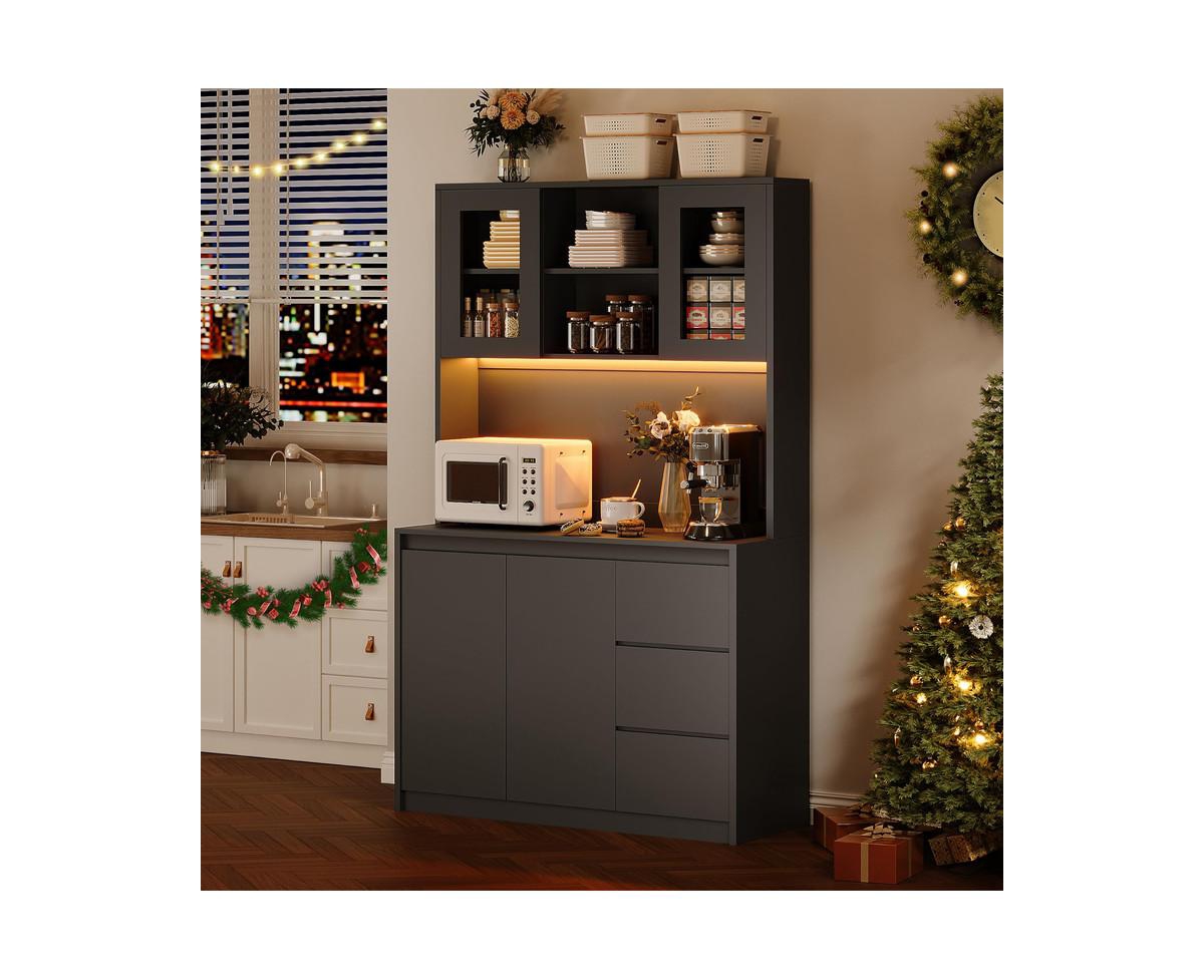 Click here for gaomon Kitchen Pantry Cabinet with Charging Statio... prices