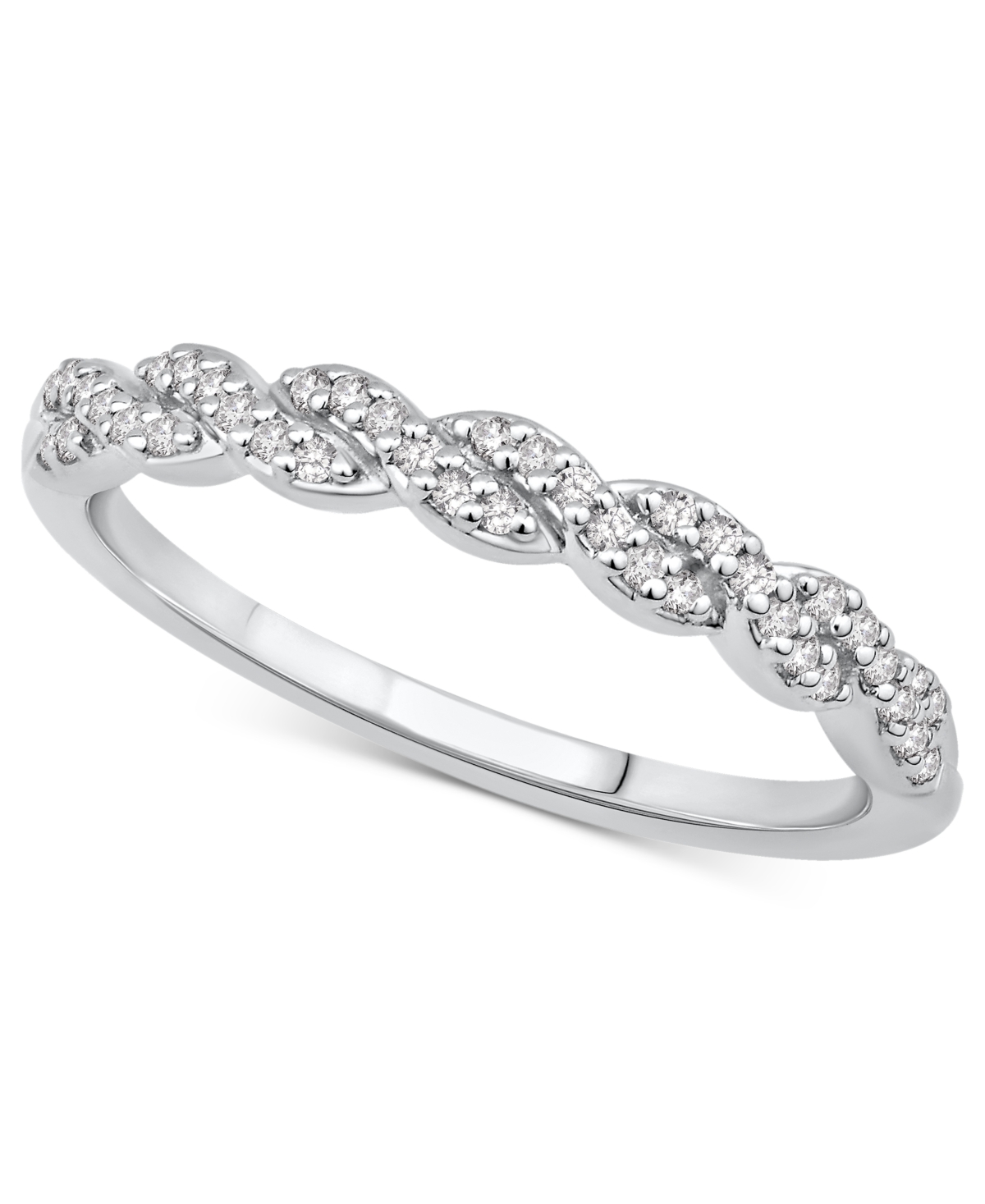 Click here for Diamond Twist Braid-Inspired Band (1/8 ct. t.w) in... prices