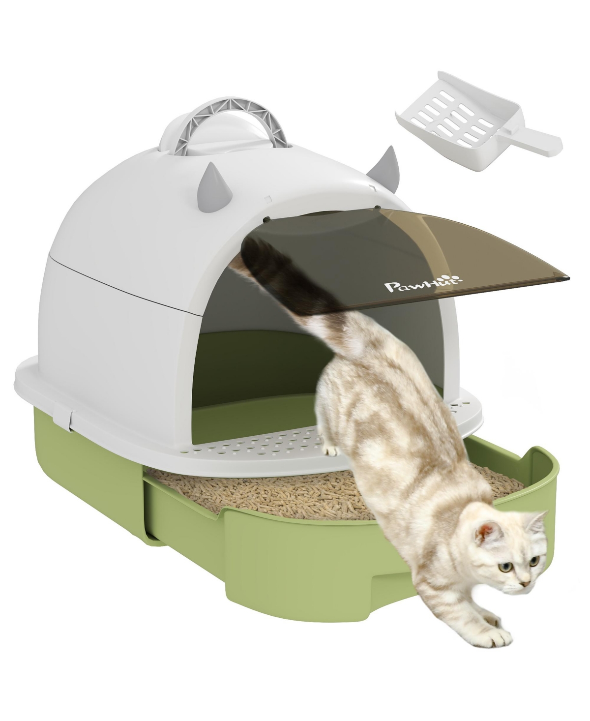 Click here for PawHut Cat Litter Box  Cove Kitty Litter Box with... prices