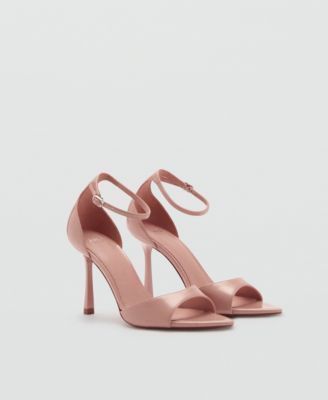Mango Women's Ankle-Cuff Heeled Sandals - Macy's