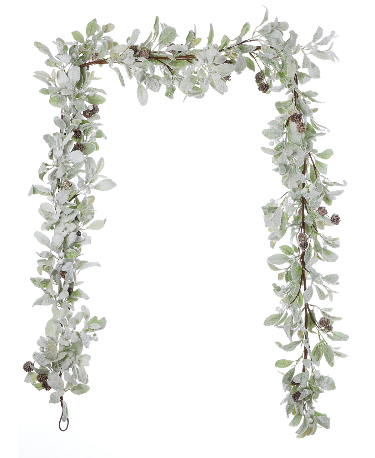 Click here for Seasonal 9 Snowy Lambs Ear and Holly Berry Garland... prices