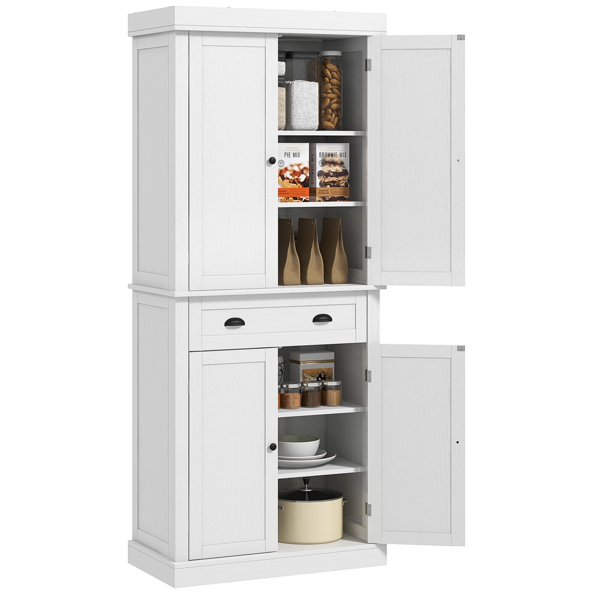 Click here for Homcom 72.5 Kitchen Pantry Cabinet with 4 Doors  D... prices