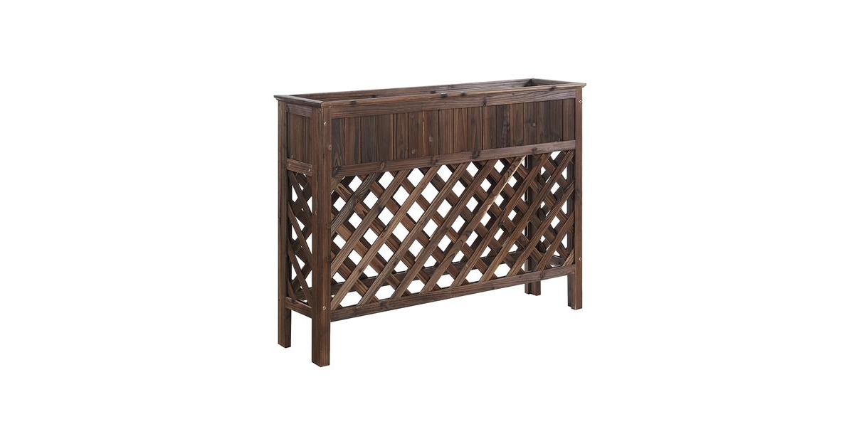 Click here for Slickblue Weathered Cedar Raised Patio Planter - S... prices