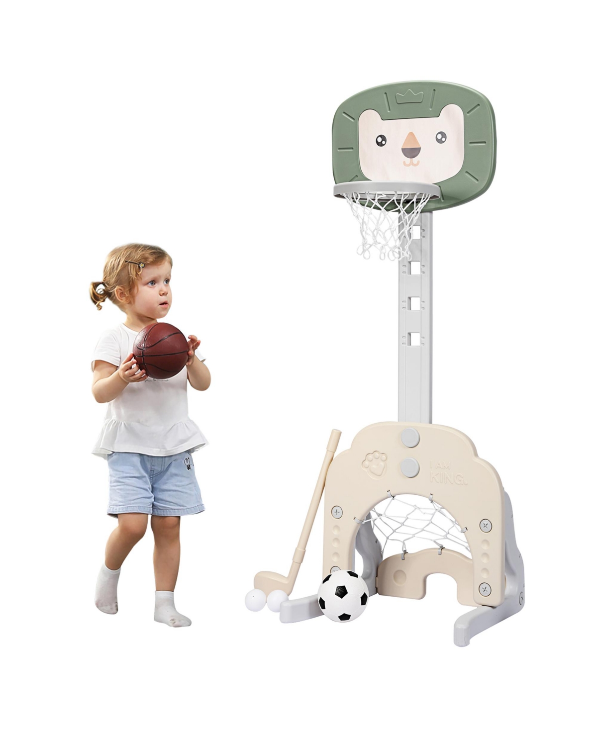 Click here for Gymax 3-in-1 Kids Basketball Hoop Set Adjustable S... prices